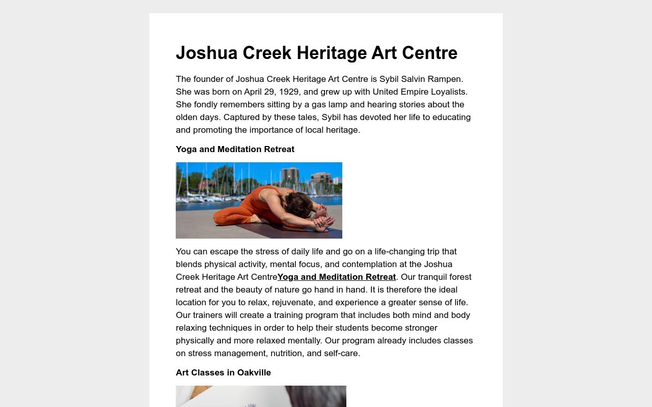 Joshua Creek Heritage Art Centre